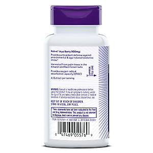 Natrol Acai Berry 1,000mg, Antioxidant Protection, Capsules, 75ct