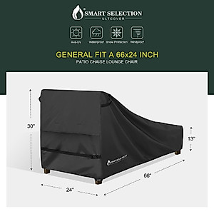 ULTCOVER Smart Selection Chaise Lounge Cover 2 Pack Waterproof & UV Protectionfor Outdoor Pool Lounge Chair up to 66L x 24W inches