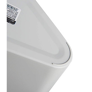 Happiness Decoration Plastic Triangle Garbage Can Without Lid Home Office Bathroom Trash Can Waste Paper Basket Wastebasket for Narrow Spaces Recycling Bins (White) …