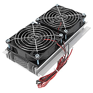 Tgoon 2‑Core Semiconductor Cooler, No Need for Refrigerant Semiconductor Refrigeration Cooler Ambient Temperature Low Noise for Experiment Boards for Computers(US Plug 110V)