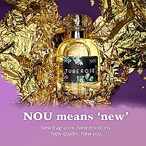NOU Tuberose Perfume – Floral Perfume Sweet Musky Notes – Natural Perfume for Women Blended with Natural Essential Oils – Fresh Smelling Perfume Tuberose Perfume – 1.7 fl oz EDP