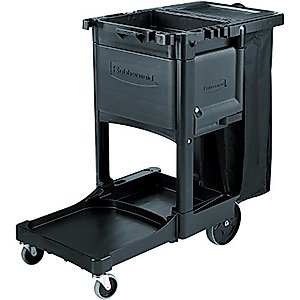 Rubbermaid Commercial Products Cabinet Door with Locks for Cleaning Cart (Cleaning Cart not included), Black, Utility Cart Accessories Compatible with Rubbermaid Traditional Janitorial Cleaning Carts