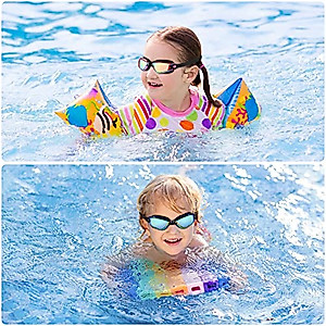 Elimoons Kids Swim Goggles for Child Teen Boys Age 6-15, Anti Fog No Leak-2PACK