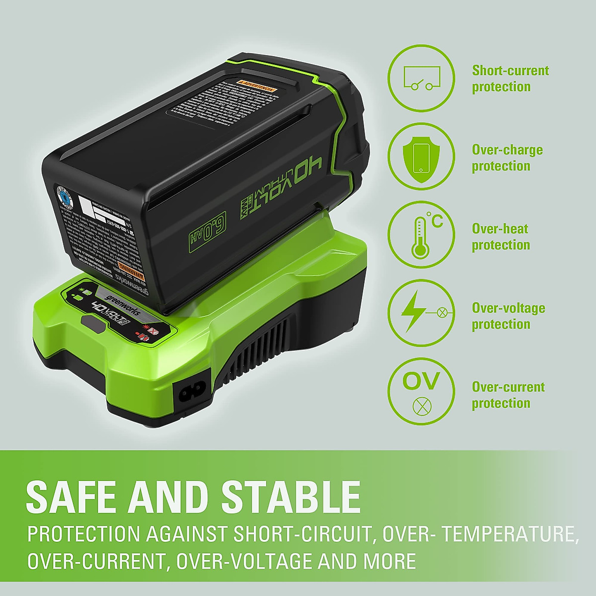 Greenworks 40V Battery Charger (Genuine Greenworks Charger)
