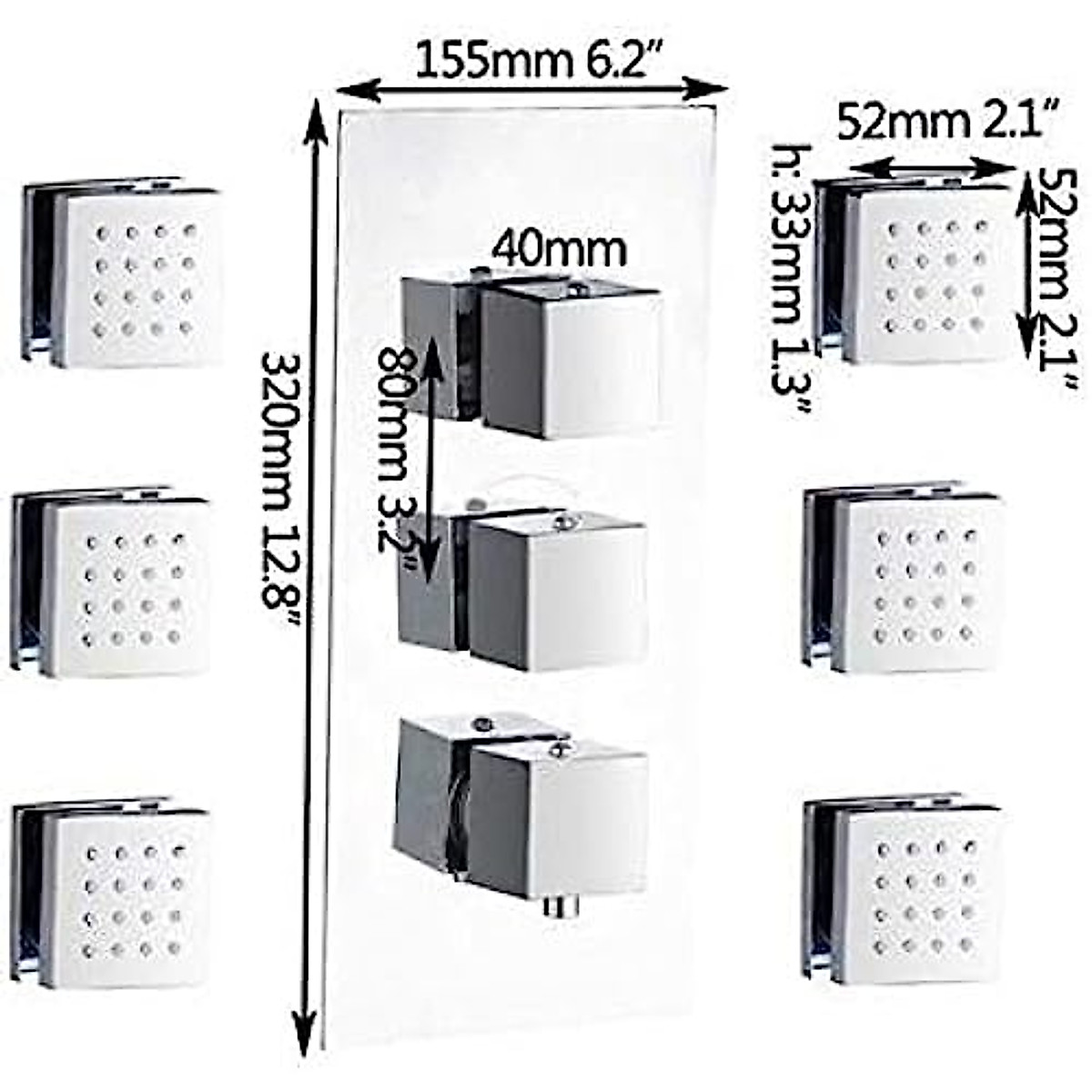 Bathroom Thermostatic Faucet Chrome LED Rain Shower Bath Faucet Bathtub Shower Mixer Tap Bathroom Shower Faucets