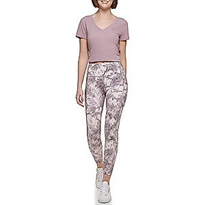 Calvin Klein Performance Women's Printed High Waist 7/8 Length Tight, Snakeshift Moonrock