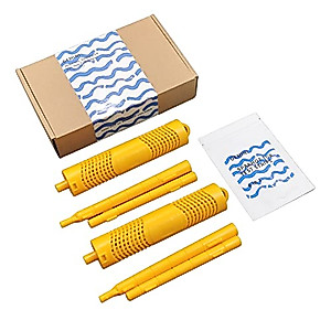 GEMINIGAMER2 Spa in-Filter Mineral Sticks Parts for Hot Tub Filter Cartridge-Includes 6 in1 Test Strips for Hot Tubs -2 Pcs (Yellow)