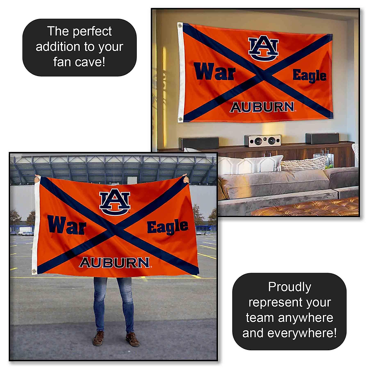 College Flags & Banners Co. Auburn AL State Design Flag