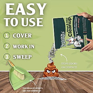 Sprinkle & Sweep Pet Accident Cleanup for all Hard Surface - Non Toxic Quick Pet Mess Cleaner & Odor Remover for Urine, Poop, Vomit, Diarrhea & Potty Training 4 Pack (15oz Each)