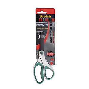 Scotch 8" Precision Ultra Edge Titanium Scissors, Ideal for Fabric, Crafts, and Photos (1458TU-MIX)