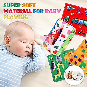 Baby Toys 6 to 12 Months - Baby Tissue Box Toy - Montessori Toys for 1 Year Old, Soft Stuffed High Contrast Crinkle Infant Sensory Toys, Boys&Girls Newborn Toys Kids Early Learning Toys Baby Gifts