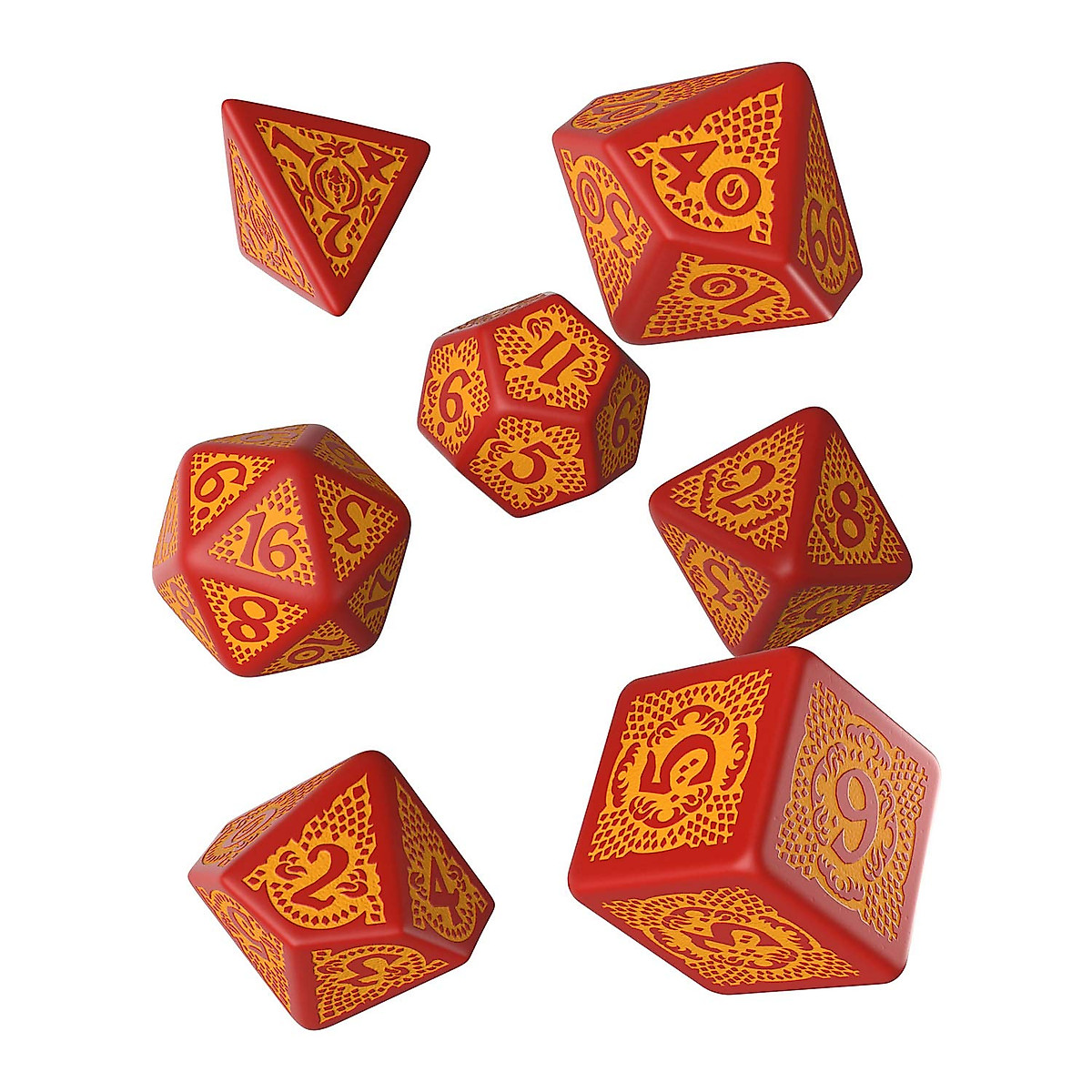 Q-Workshop Dragon Slayer Red & Orange Dice Set
