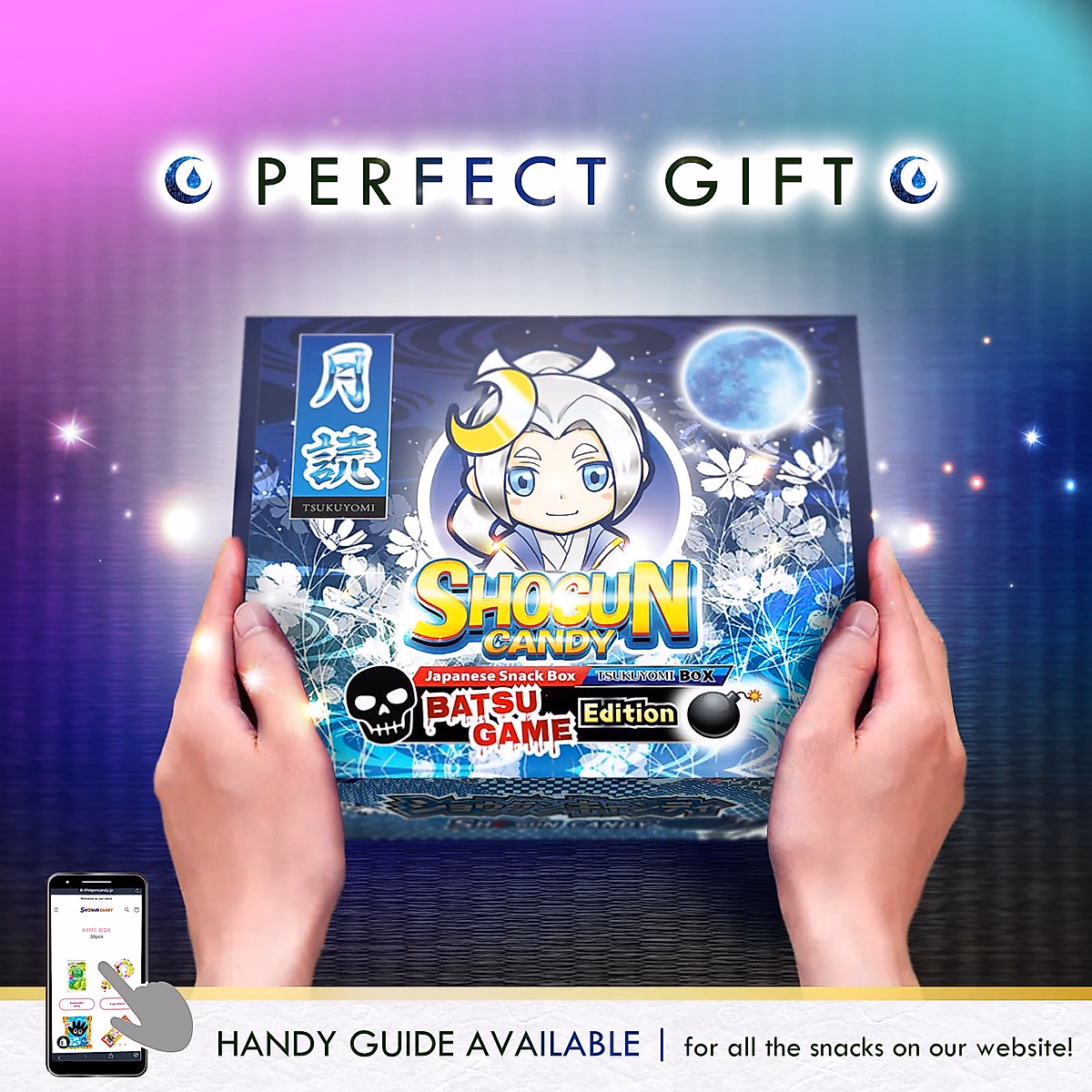 SHOGUN CANDY, 40 Pcs Japanese Snacks and Japanese Candy, Popin Cookin Japanese Snack Box, Kawaii Dagashi Box, (TSUKUYOMI Mystery BOX)