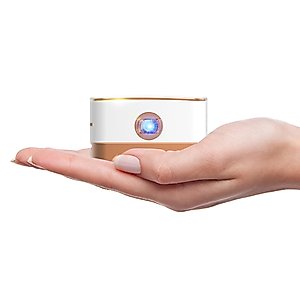 AMOOWA Mini Projector with WiFi Bluetooth: Smart Portable,Built in Rechargeable Battery,1080P HD Support,DLP,4Hour Playtime,Connects to iPhone and Android TV Without HDMI interface RAM/ROM: 1GB+8G