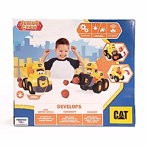 CAT Construction Toys, Buddies Preschool Dump Truck, Junior Crew, Interactive, Moving, Lights & Sounds, For Ages 2 and Older
