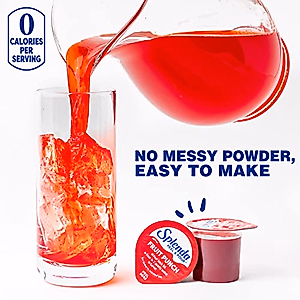 Splenda Peel and Pour Zero Calorie Drink Mix, Fruit Punch, Naturally Flavored Sugar Free Concentrate, 12 Multi Serve Liquid Pitcher Pods