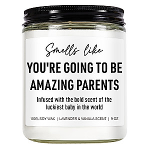 Younift Cute Candle, New Parents Gifts for Couples, Christmas Gifts for New Parents, Mom & Dad Gifts for New Parents, New Dad Gifts, New Mom, Gender Reveal Gifts, Pregnancy Gifts for Expecting Mom