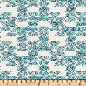 Art Gallery Fabrics Art Gallery Stretch Jersey Knit Bountiful Haymow Stack, Teal
