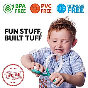 ONANOFF Explore Foldable, Volume-Limiting Kids Headphones, Built-in Microphone, BuddyCable, Perfect for iPad, iPhone, Fire, and Android, Yellow