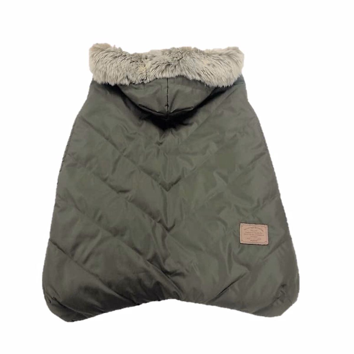 angelette Premium Down Cape Stroller,Carrier Cover and Car Seat Footmuff, Best for Freezing Winter Conditions (Khaki)