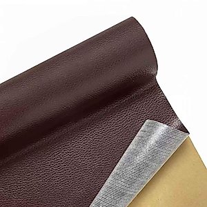 MAYNUO Dark Brown Odorless Leather Repair Patch, Leather Repair Tape, 19X50 Inch Self-Adhesive Couch Patch, Waterproof, Wear-Resistant, for Furniture, Drivers Seat, Sofas, Car Seats