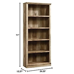 Sauder East Canyon 5 Shelf Bookcase, Craftsman Oak finish