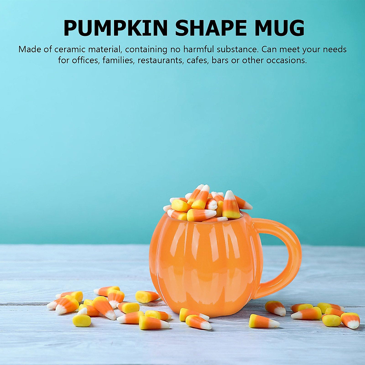 2PCS Halloween Pumpkin Coffee Mug: Ceramic Pumpkin Cup Fall Coffee Cup Camp Mug Campfire Mug Thanksgiving Ceramic Cup for Home Women Men Mom Dad(500ml)