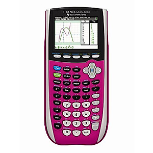 Texas Instruments TI-84 Plus C Silver Edition Graphing Calculator, Pink (Renewed)
