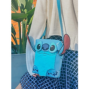 Danielle Nicole x Disney Lilo & Stitch Face Crossbody, Blue, One Size