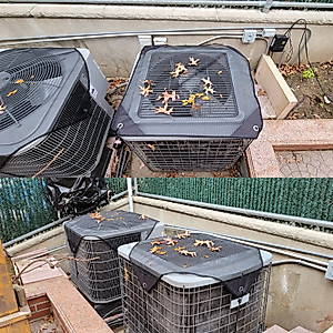 Air Conditioner Covers for Outside Units Central Top Universal Mesh Outdoor AC Unit Defender Heat Pump Conditioning Cover (32 x 32 inch), Black