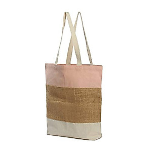 Earthwise Reusable Grocery Bags Color Cotton Canvas Blank Shopping Totes Sturdy 14.5" W x 15" H x 3" D (Pack of 6)