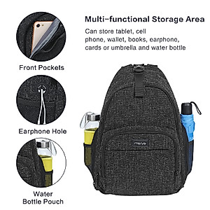 MOSISO Camera Bag Sling Backpack, DSLR/SLR/Mirrorless Photography Waterproof Camera Case Crossbody Shoulder Bag with Tripod Holder&Rain Cover&Shoulder Straps Compatible with Canon/Nikon/Sony, Black