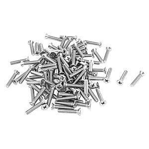 uxcell M3 x 16mm Phillips Flat Head Countersunk Bolts Machine Screws 100pcs