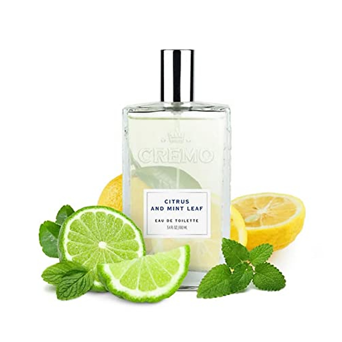 Cremo Citrus & Mint Leaf Cologne Spray, A Cool, Refreshing Scent with Notes of Fresh Mint, Citron, Cedar and Moss, 3.4 Fl Oz