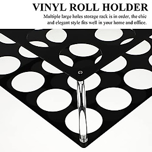 Vinyl Roll Storage Rack 20 Holes Acrylic Vinyl Rolls Holder Organizer Display Storage Stand for Art Craft Paper Room Decor (Aperture 2 Inch)