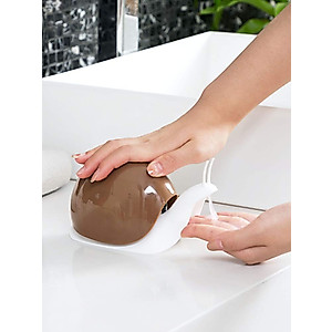 Cute Snail Soap Dispenser for Kitchen Bathroom etc. (120ML) (Brown)