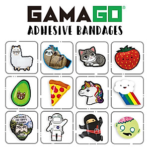 GAMAGO French Fries Bandages Bamboo Chopsticks Set - 4 Pairs of Adorably Cute Reusable Chop-Sticks - Easy Grip, Lightweight, Durable, 9.25 Inches