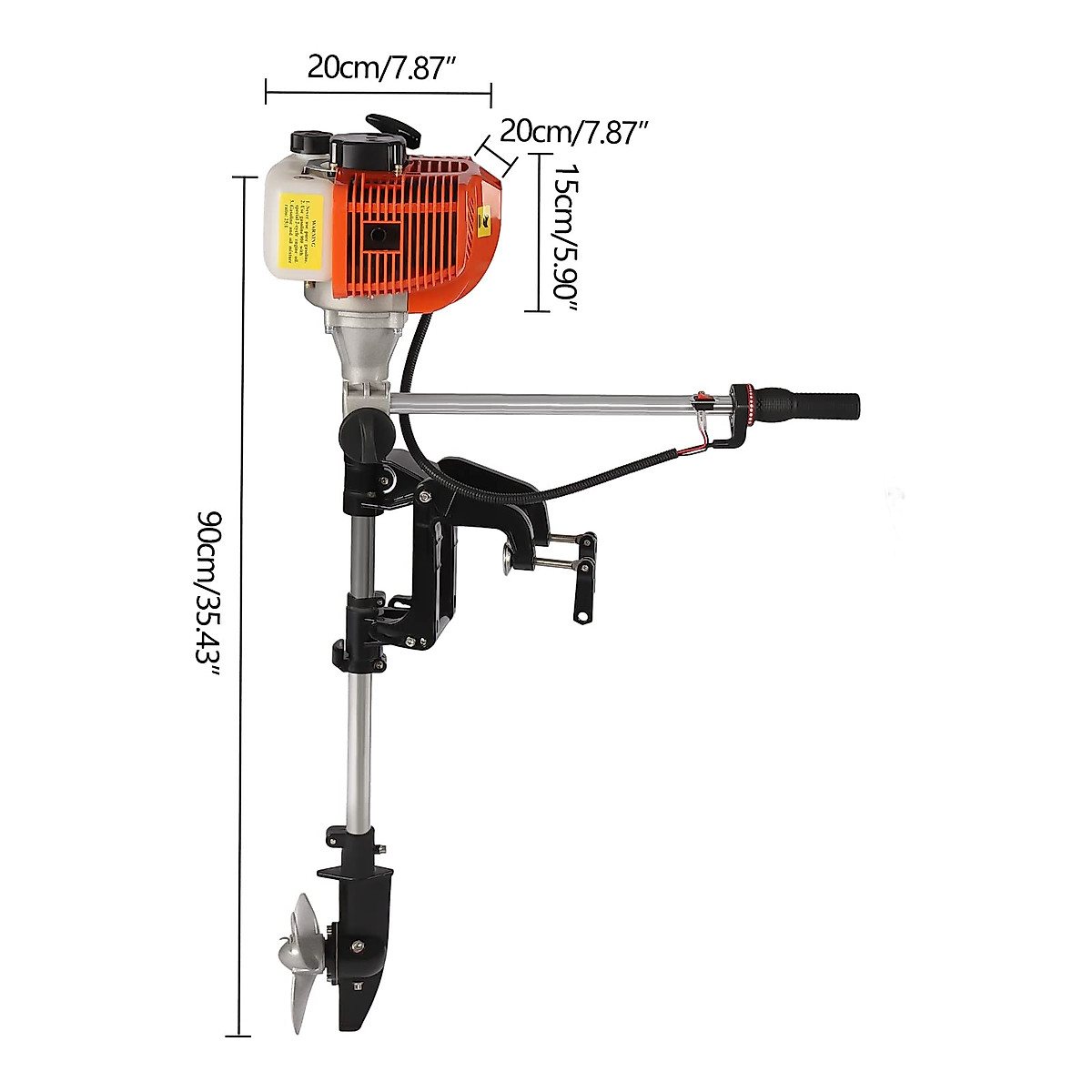 2.5 HP 2 Stroke Outboard Motor Engine, Superior Engine Outboard Motor, Inflatable Fishing Boat with Air Cooled for Small Boats of 2-2.5 Meters