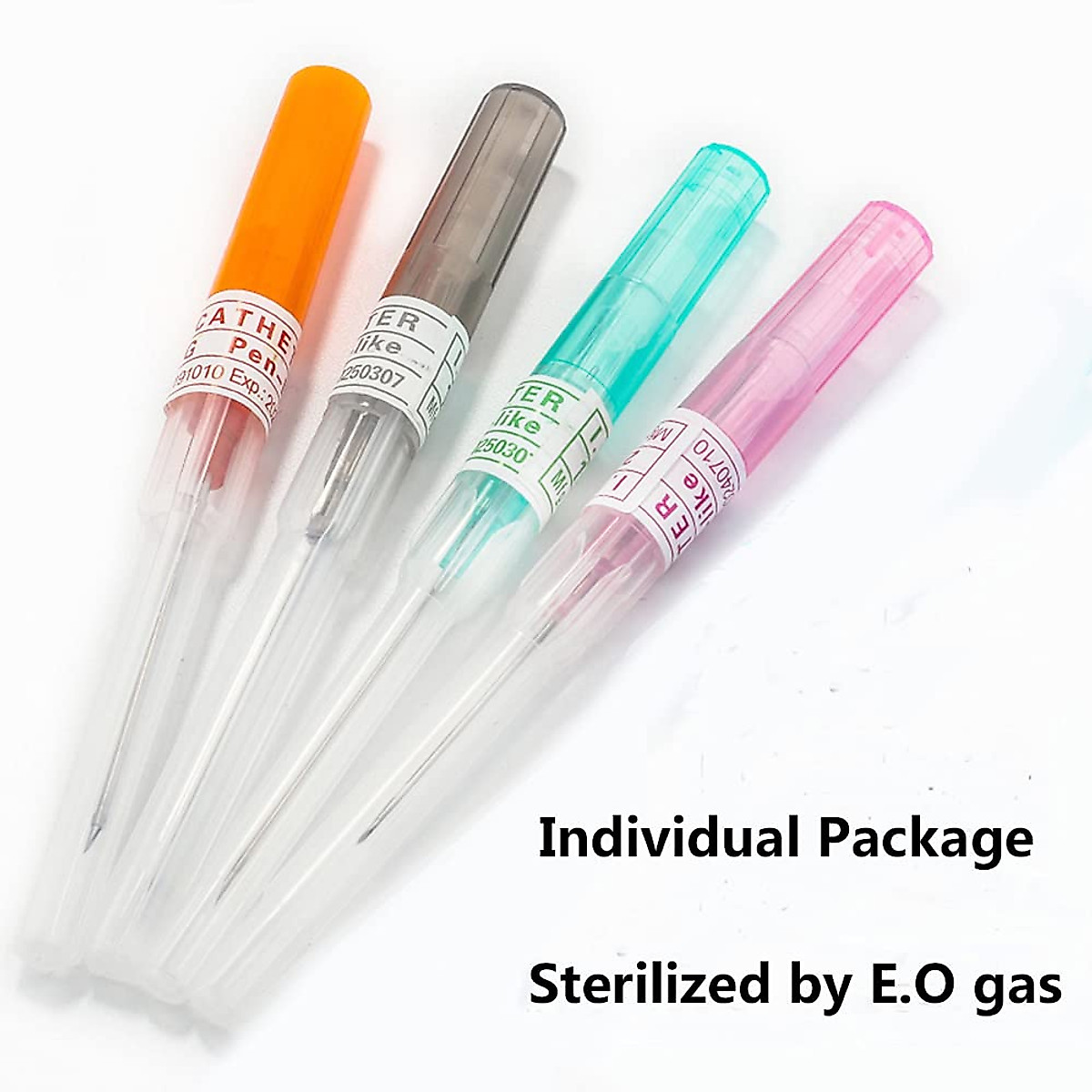 Catheter Piercing Needles - 8pcs Mixed Body Tattoo Piercings Needle 14G 16G 18G 20G, Disposable Piercing Needles Used for Ear Nose Piercings Tattoo Supply