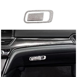 HAILWH Bling Accessories Rhinestones seat Adjustment Button Cover Air Outlet Decorative Frame Fit for Honda Accord 2018-2022 Men and Women Decal Cover (Storage Box Switch Stickers)