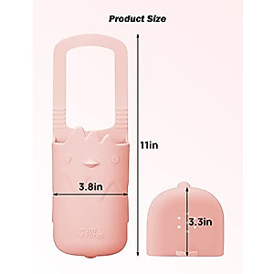 JOYTUTUS Universal Stroller Cup Holder, Cutie Holder Silicone Phone Holder Organizer for Stroller, Bike, Treadmill, Walker, Boat, Lawn Chairs (Pink)