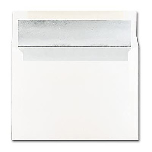 CEO Cards - Christmas Greeting Cards (Snowflake Wreath), 5x7 Inches, 25 Cards & 26 White with Silver Foil Lined Envelopes (H1606)