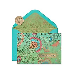 Papyrus Thank You Cards with Envelopes, Floral (12-Count)
