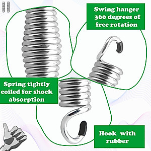 4 Pack Swing Springs Heavy Duty Hanging Springs Bag Porch Swing 1408lbs Hammock Hanger Springs for Punching Bags Swings Ceiling Mount Replace, (352lbs x 4)