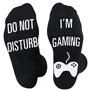 Stocking Stuffers - Funny Novelty Gamer Socks Christmas Gifts for Teen Boys Mens Gamer Kids Sons Husbands Dad