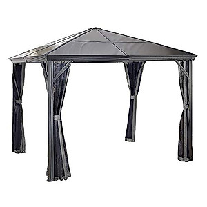 Sojag Outdoor 10' x 10' Verona Hardtop Gazebo Outdoor Sun Shelter
