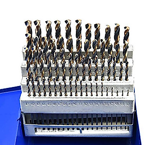 MaxTool 60 Pieces Drill Set 60PCs/60-Piece Twist Drill Bit Set High Speed Steel M2 Fully Ground Wire Gauge/Number 1-60; JBS02H10R060