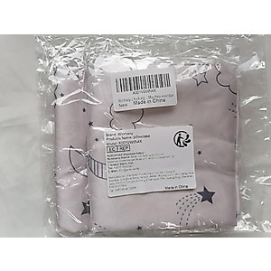 Winmany 2 Pack Toddler Pillow Cases Baby Silk Satin Pillowcases 49 x 36cm Cot Bed Envelope Pillow Cover kids Soft Travel Pillow Pair Cases for Boys Girls Machine Washable (Beige Cloud Moon)