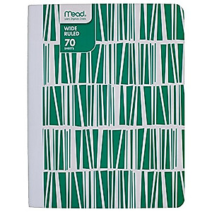Mead Composition Book, Notebook, Wide Ruled Paper, 70 Sheets, Fashion, Design Selected For You, 1 Count (09358)