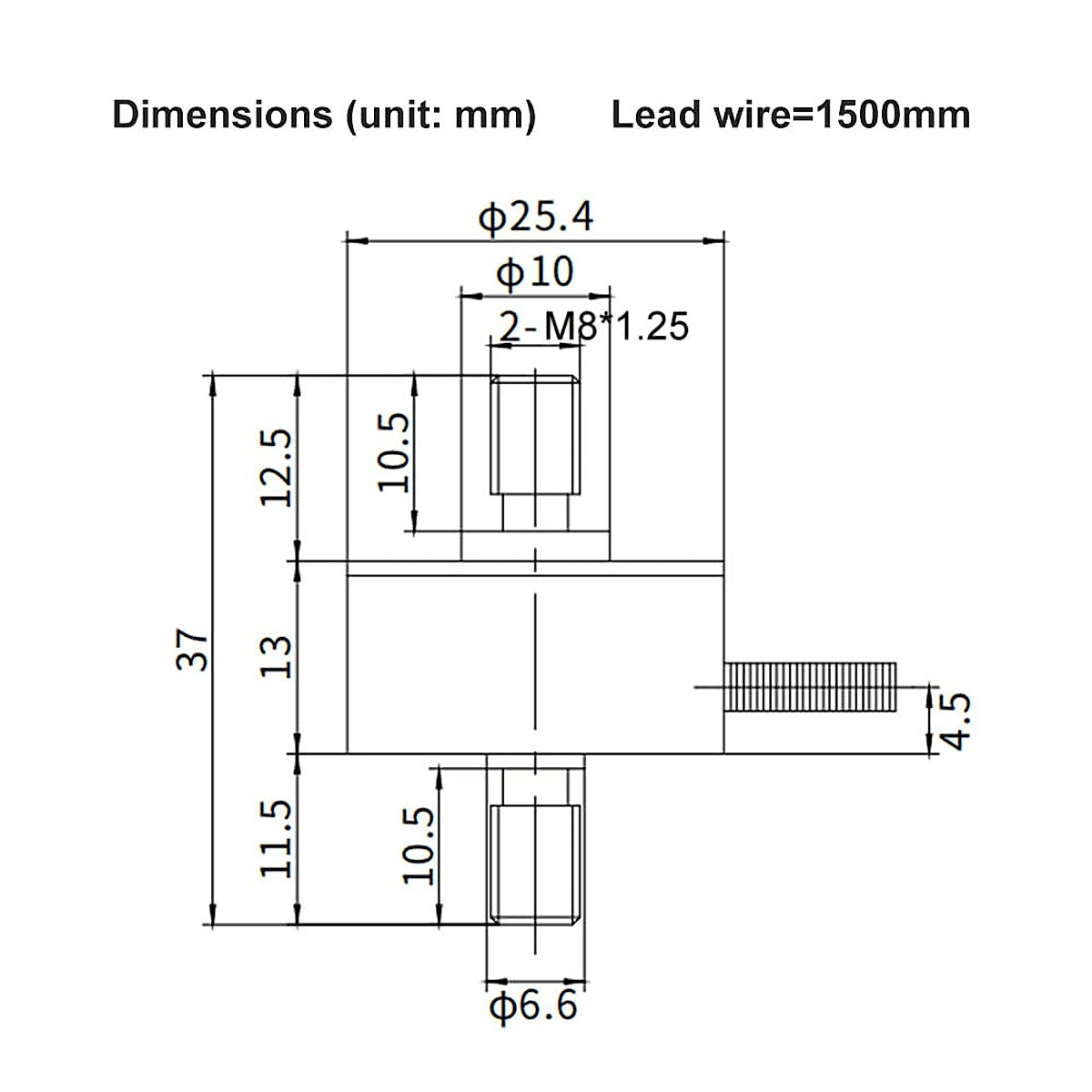 ATO 500kg Tension and Compression Load Cell, 500kg Vehicle Load Cell Small Space Force Sensor